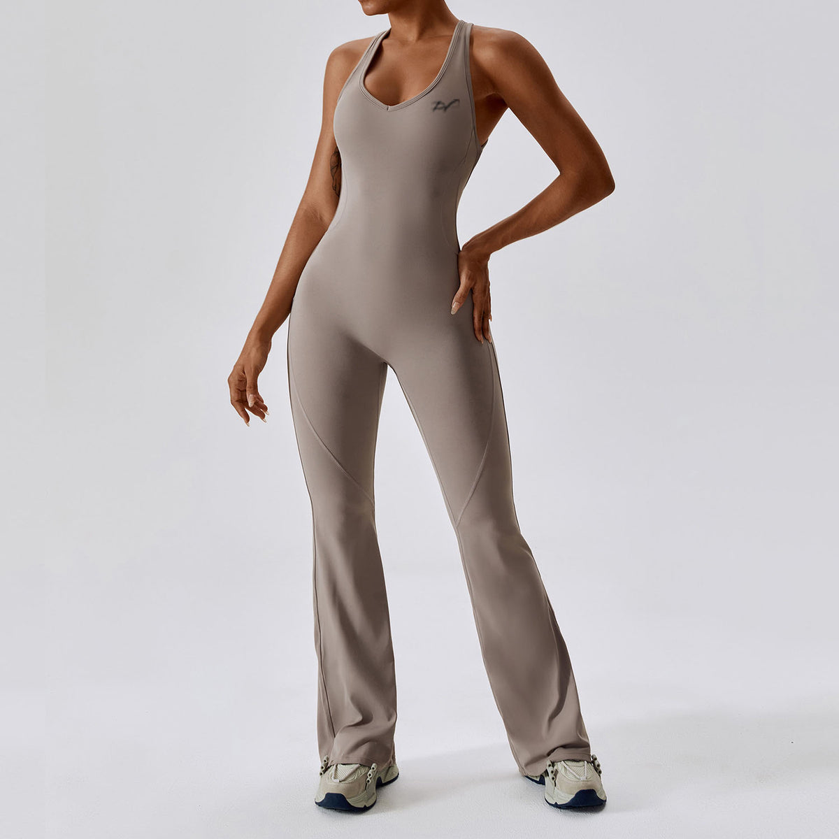 DRPfit for HER Flared Leg Bodysuit-Gray – DRPfit Apparel